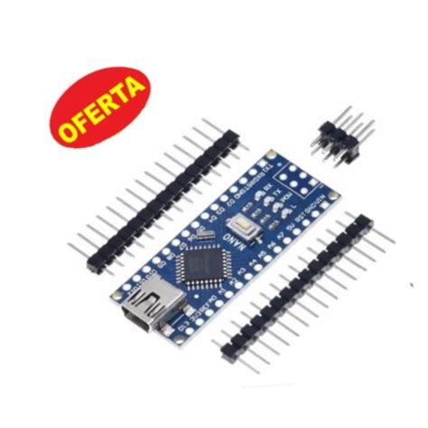 Arduino Nano Placa V3 Pinos Não Soldados Atmega Entrada Mini Usb