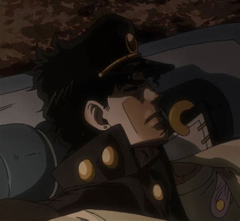 An Anime Character Laying In Bed With His Eyes Closed
