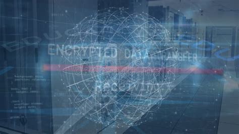 Animation Of Encrypted Data Transfer Processing Text Flashing Digital