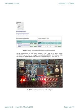 RTL Verification And FPGA Implementation Of X Vedic Multiplier PDF Programming Languages