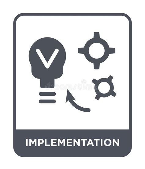 Implementation Icon Vector Illustration Stock Vector Illustration Of Execution Light