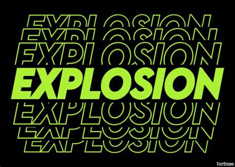 Explosion Text Effect And Logo Design Word