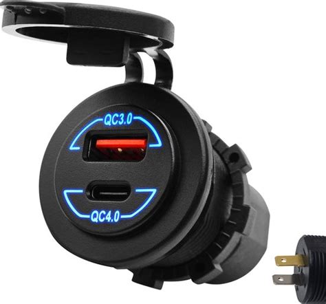 Proride 12v Usb Autolader 2 Poorten Inbouw Qc4 0 Usb Stopcontact Boot En Camper Bol