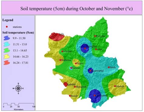 Map Of Soil Temperature 5cm During October And November Download Scientific Diagram