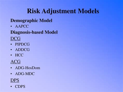 Ppt Risk Adjustment Models Powerpoint Presentation Free Download