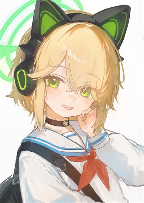 Safebooru 1girl Animal Ear Headphones Animal Ears Black Choker Blonde