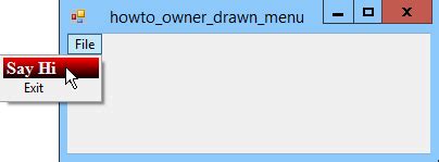 C Helper Make Owner Drawn Menus In C