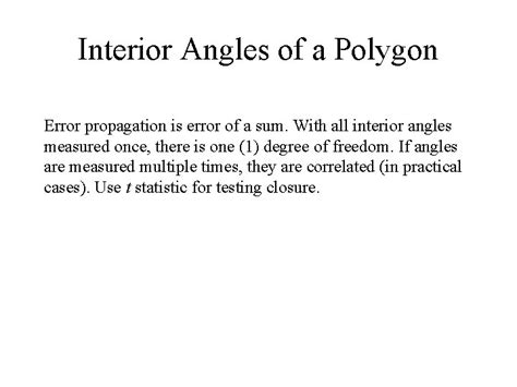 Angle Distance Traverse And Leveling Errors Angle Errors