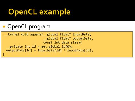 opencl introduction ii ppt download