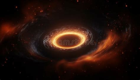 Exploding Star Illuminates Galaxy Dark Night Sky In Abstract Design