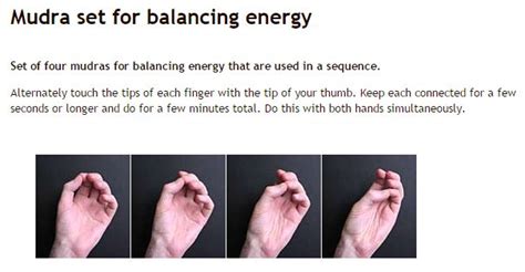 Mudra Set For Balancing Energy Mudras Energy Balance
