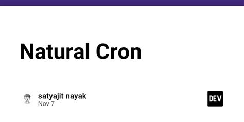Natural Cron ⏰⏰ R Devto