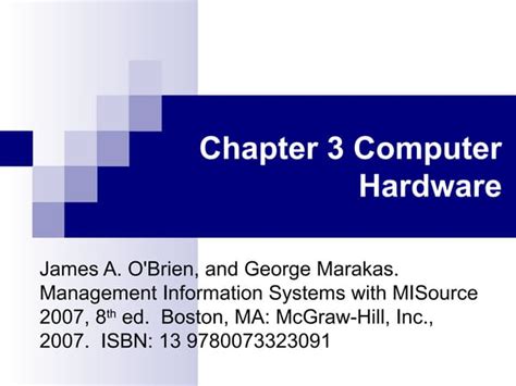 Chapter 3 Computer Hardware Ppt