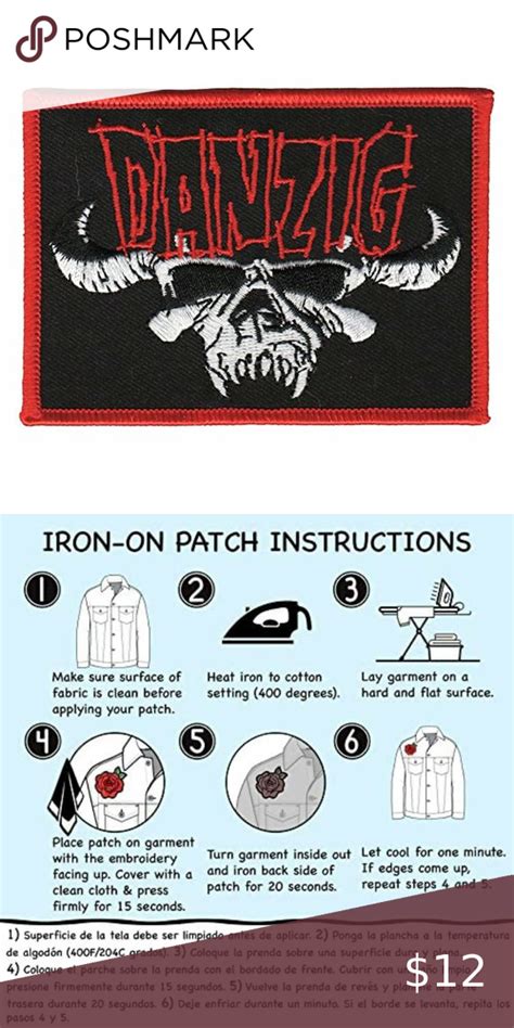Danzig Skull Patch Embroidered Iron On Sew Punk Rock Oi Horror Goth Emo Misfits Skull Patch