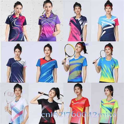 여성용 테니스 셔츠 어린이 배드민턴 스포츠 티셔츠 반팔 탁구 유니폼 골프 배구 셔츠테니스 셔츠 Aliexpress