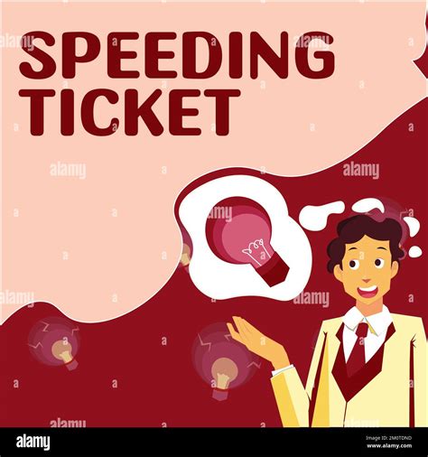 Conceptual Display Speeding Ticket Word Written On Psychological Test For The Maximum Speed Of