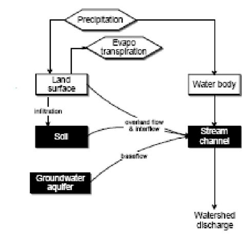Typical Hec Hms Representation Of The Catchment Rainfall Runoff Process Download Scientific