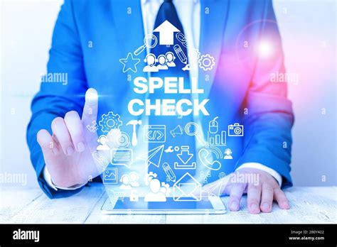 Word Writing Text Spell Check Business Photo Showcasing To Use A
