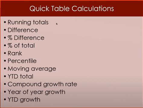 Tableau Table Calculations