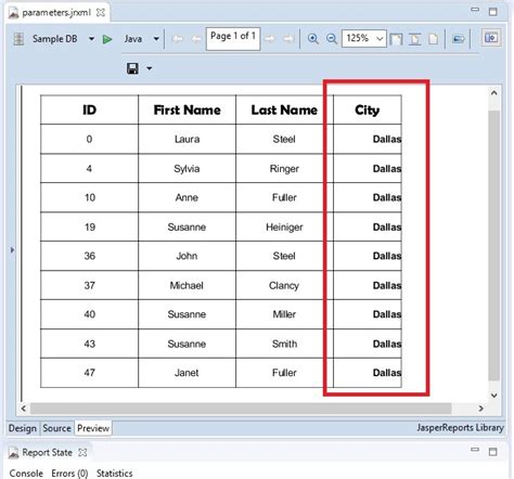 P And P Parameter Types In Jasper Report