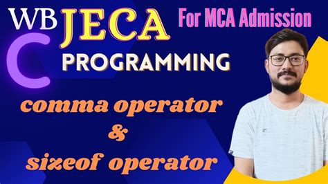 Comma And Sizeof Operators With Example Special Operators C