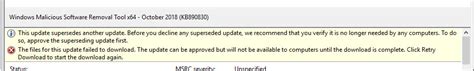 Win 10 Wsus Only Doesnt Work For Malicious Software Removal Tool