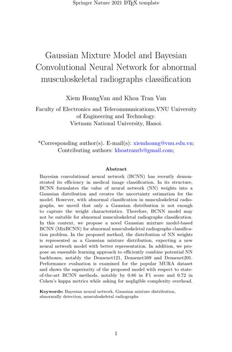Pdf Gaussian Mixture Model And Bayesian Convolutional Neural Network