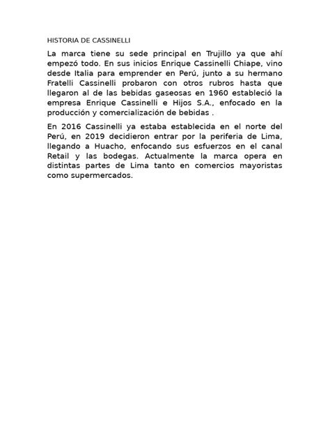 Historia De Cassinelli Pdf
