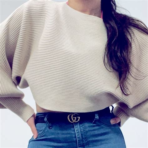 fashion nova sweaters beige crop sweater by fn fashion nova cuffing