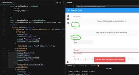 Imageinput And Fileinput Required Is Not Working · Issue 8126 · Marmelabreact Admin · Github