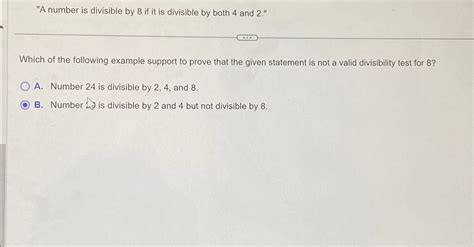 Solved A Number Is Divisible By 8 ﻿if It Is Divisible By