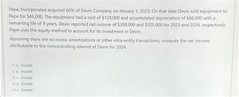 Pepe Incorporated Acquired 60 ﻿of Devin Company On