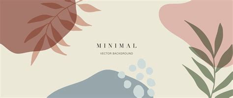 Minimal Abstract Background Vector Illustration Soft Earth Tone Pastel Color Organic Shape Dot