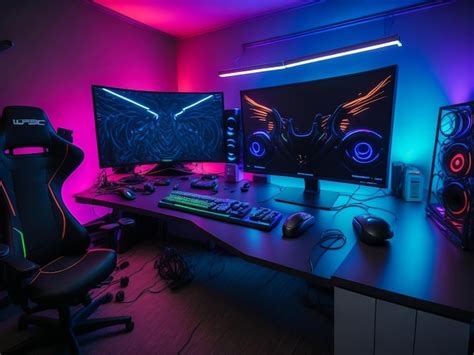 Premium Ai Image Powerful Personal Computer Gamer Rig With