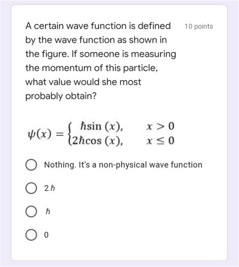 Solved Points A Certain Wave Function Is Defined By The Chegg Com