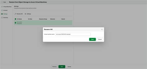Step 4 Specify Vm And Network Settings Veeam Data Cloud For Microsoft Azure