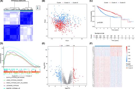 a the consensus matrix of all samples when k 2 b dot plot for