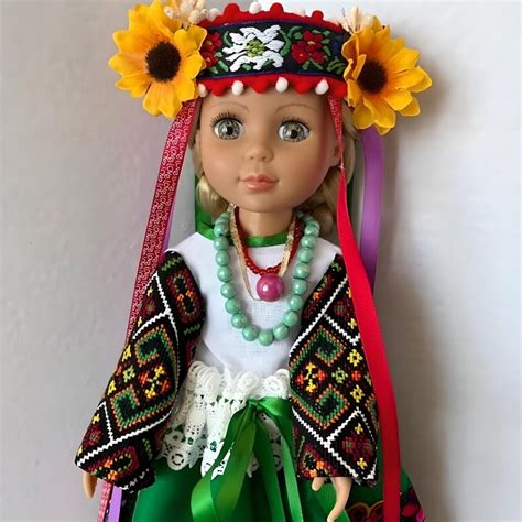 Ukrainian Doll Vira Art Doll Hand Embroidered Hand Made Decorative Doll Nursery Cloth Doll