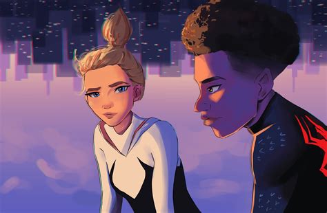 Miles Morales And Gwen Stacy