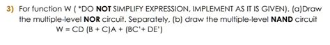 solved the multiple level nor circuit separately b draw the