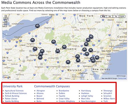 accessibility at penn state maps