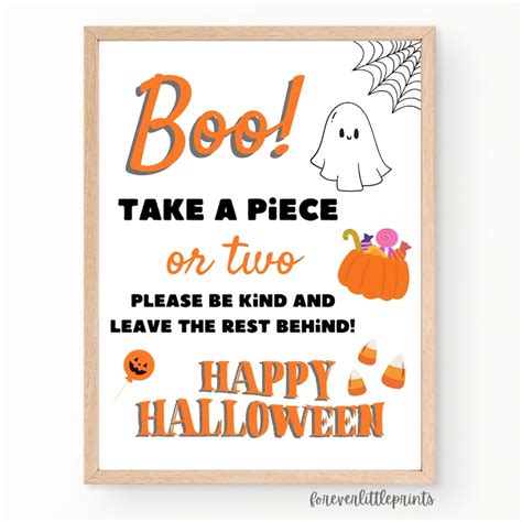 Halloween Please Take Two Sign Etsy
