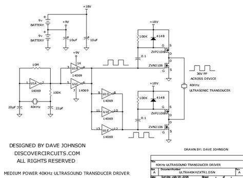 Ultrasonic Cleaner Transducer Circuit Diagram Ultrasonic Cleaner Transducer Circuit Diagram