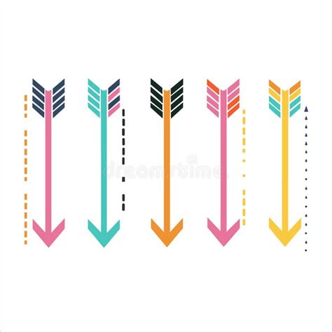Colorful Arrows Pointing Downward Modern Geometric Design Gradient Colors Abstract Vector