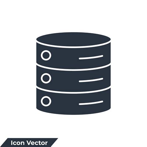Database Icon Logo Vector Illustration Database Storage Symbol Template For Graphic And Web