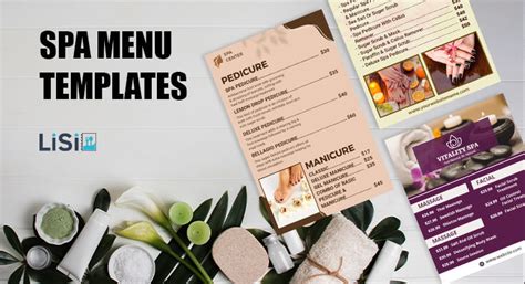 Spa Menu Templates Free Printable Downloadable