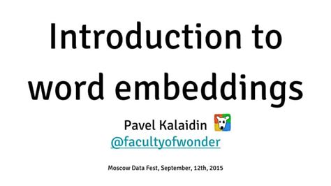 Df1 Py Kalaidin Introduction To Word Embeddings With Python Ppt