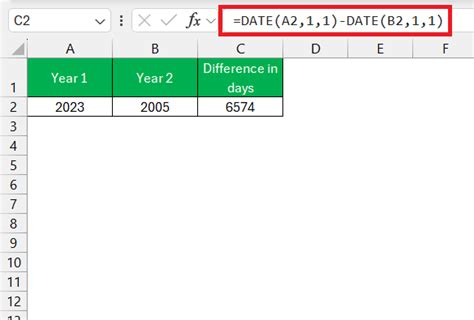 Excel Subtract Years How To Calculate 2023 Minus 2005 Myexcelonline