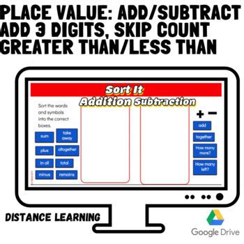 Place Value Addition And Subtraction With Manipulative Bricks Google Slides