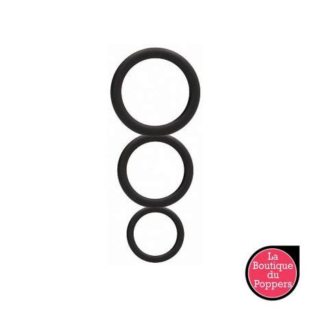 Set De 3 Cockrings Noirs En Silicone Pas Cher Sur La Boutique Du Po
